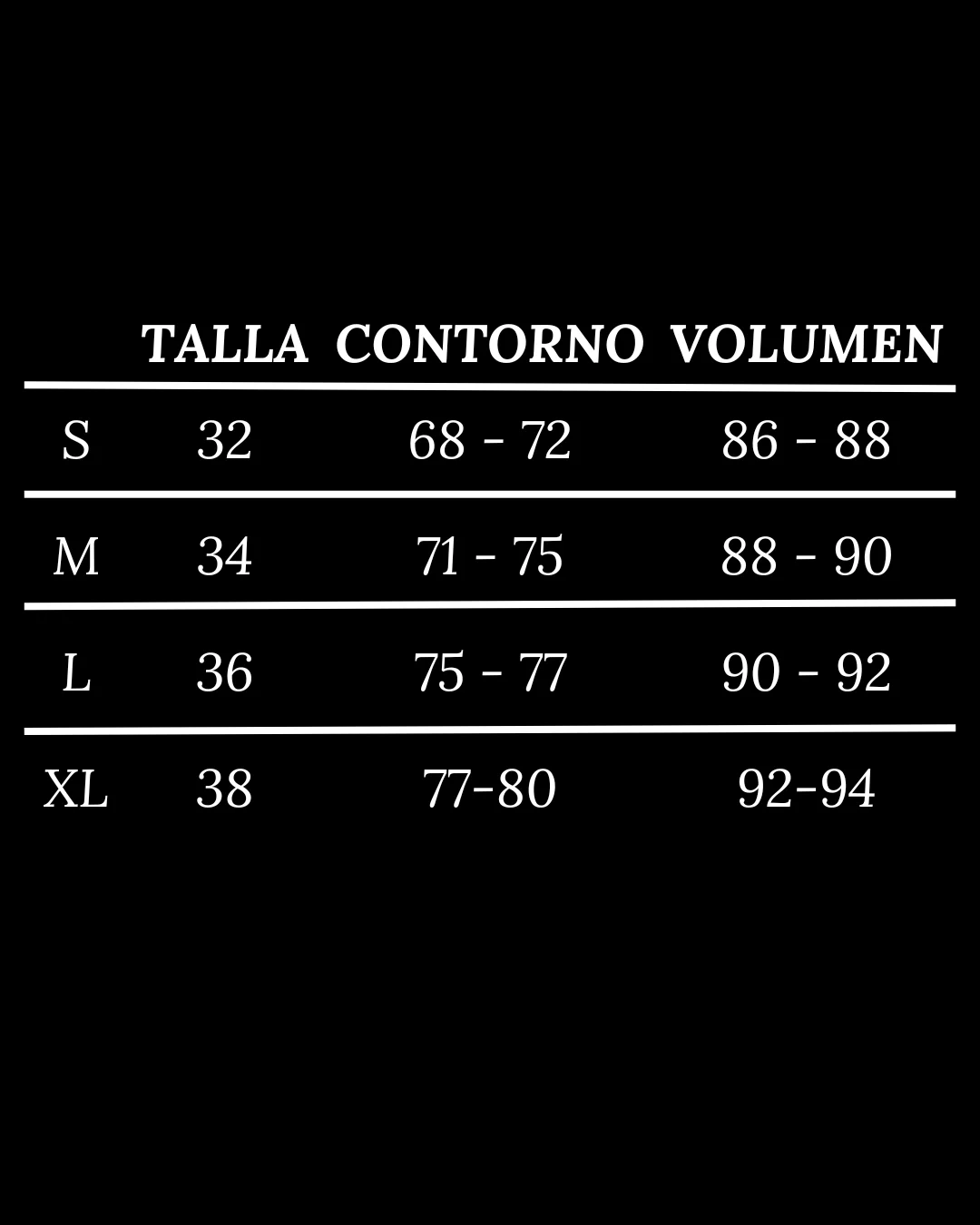 Guia de tallas